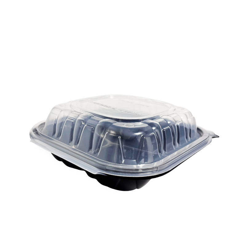 Envase plástico 8x8x3" de 3 divisiones – Chocolatisimo Online